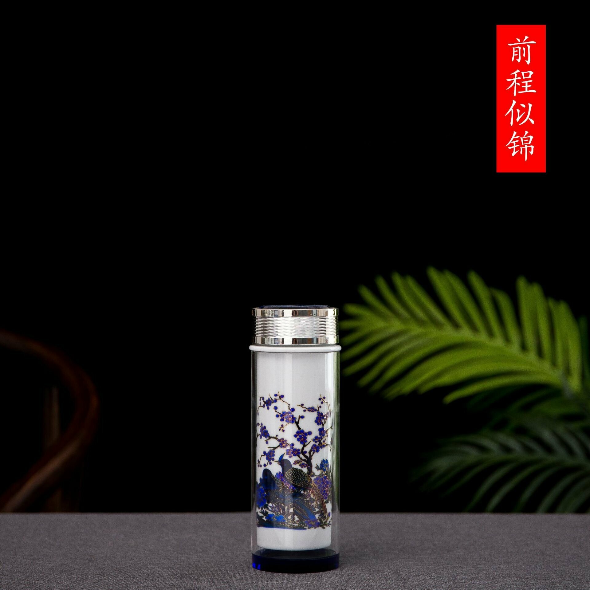 Горячая продажа керамической изолированной кружки Jingdezhen, сине-белая, меняющая цвет, автомобильная портативная кружка, офисная кружка, стеклянная подарочная кружка, антиожоговая