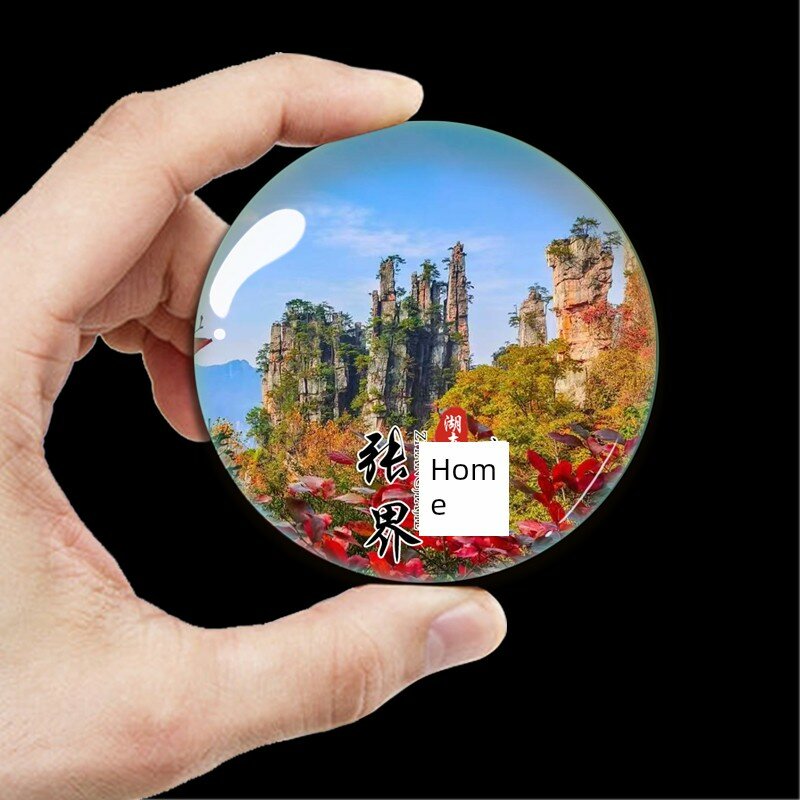 Хунань туристический сувенир хрустальный магнит на холодильник Сянси Феникс Чжанцзяцзе Апельсин Чжоу Юела Академия