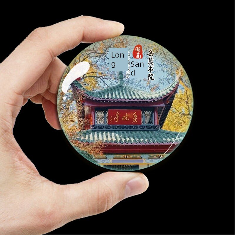 Хунань туристический сувенир хрустальный магнит на холодильник Сянси Феникс Чжанцзяцзе Апельсин Чжоу Юела Академия