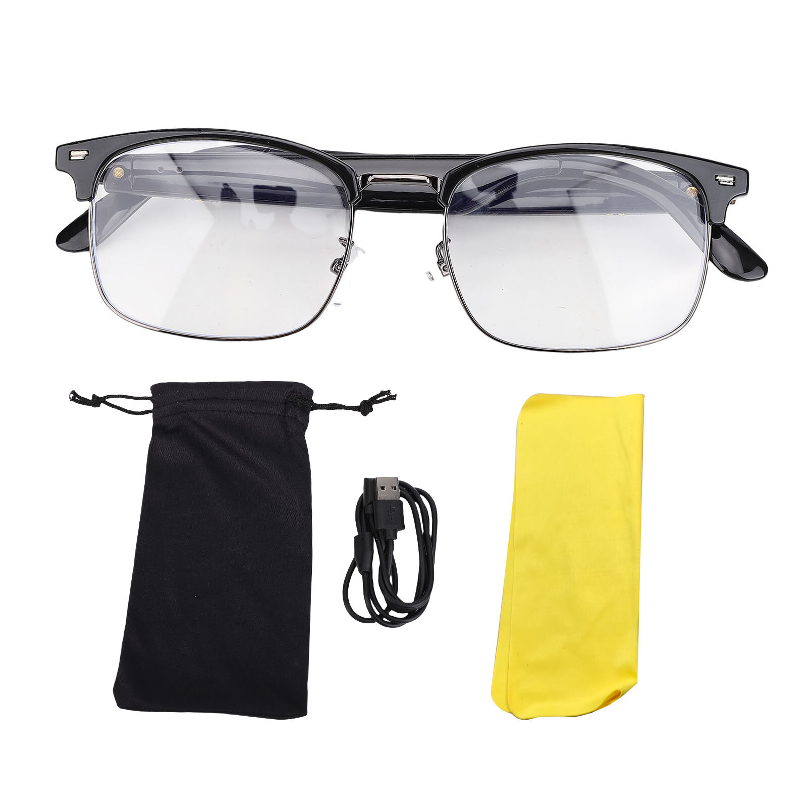 AI Translation Glasses Bluetooth 5.3 100 Языков в реальном времени Стакратные очки для переводчиков в реальном времени со встроенным микрофоном и динамиком для путешествий и звонков