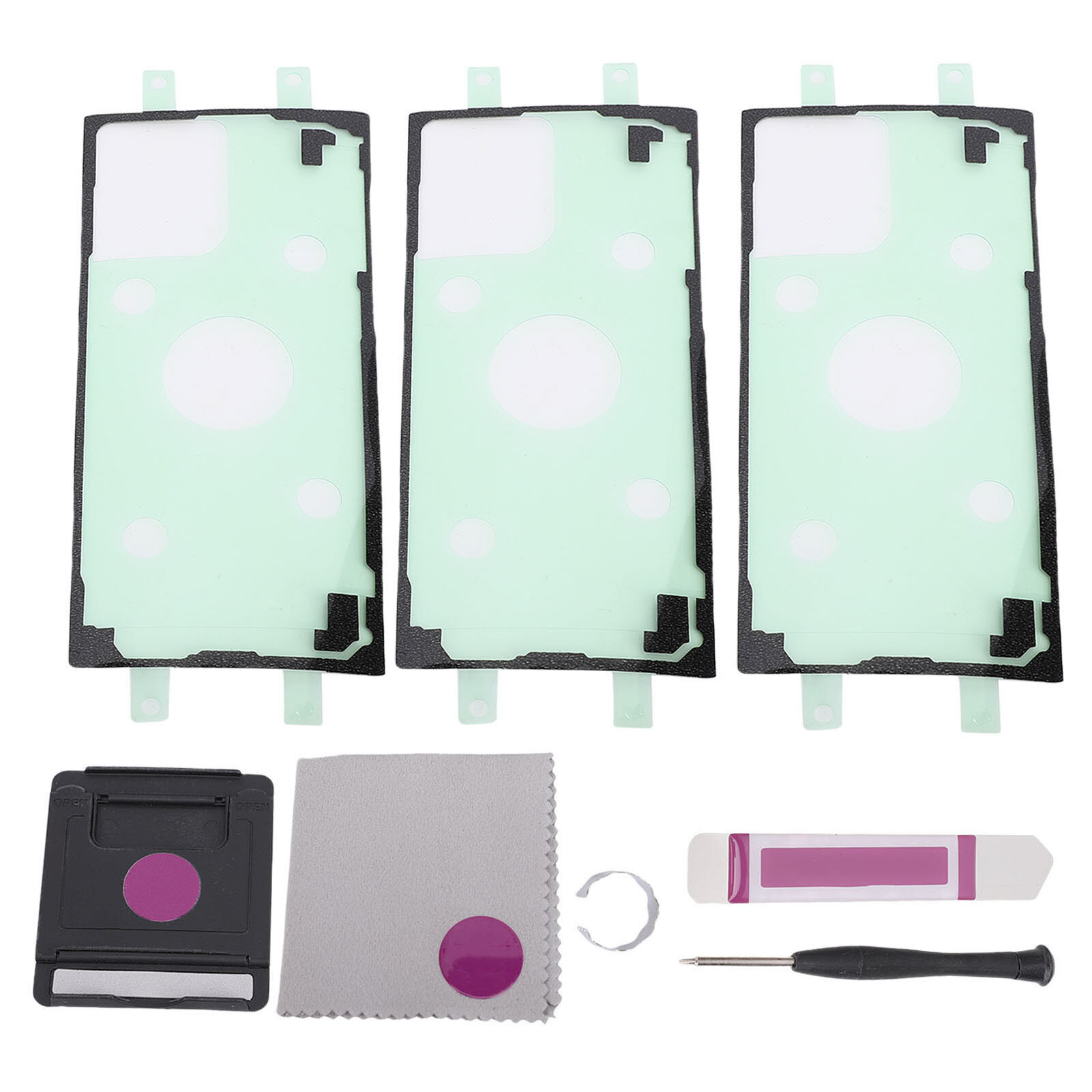 КлейкаязадняякрышкадлятелефонаGalaxyNote10, подходитдлязаднейкрышкиаккумуляторногоотсека, двусторонняяклейкаялентасинструментами.