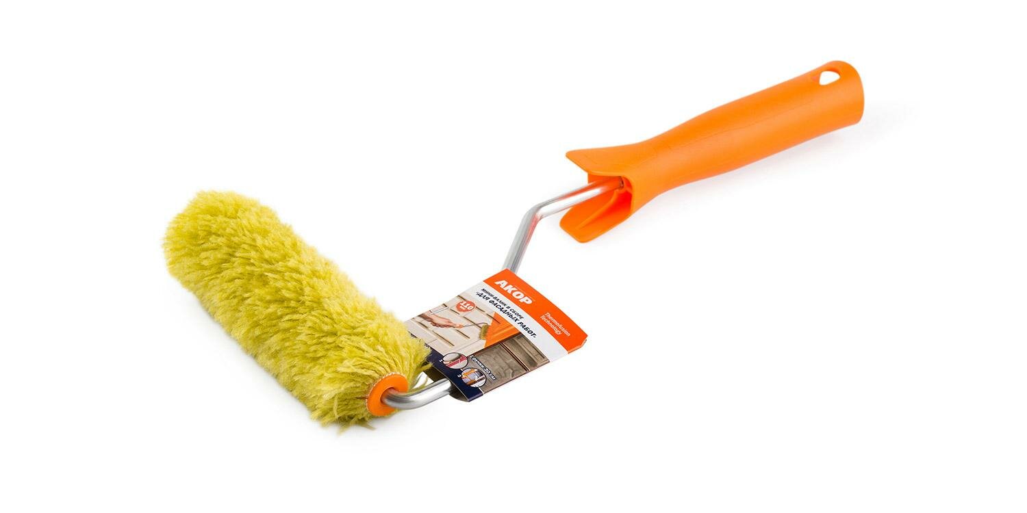 Валик-мини В сборе П/АКР фасад 150ММ Д-6ММ ворс 12/18ММ L30СМ 98400 акор