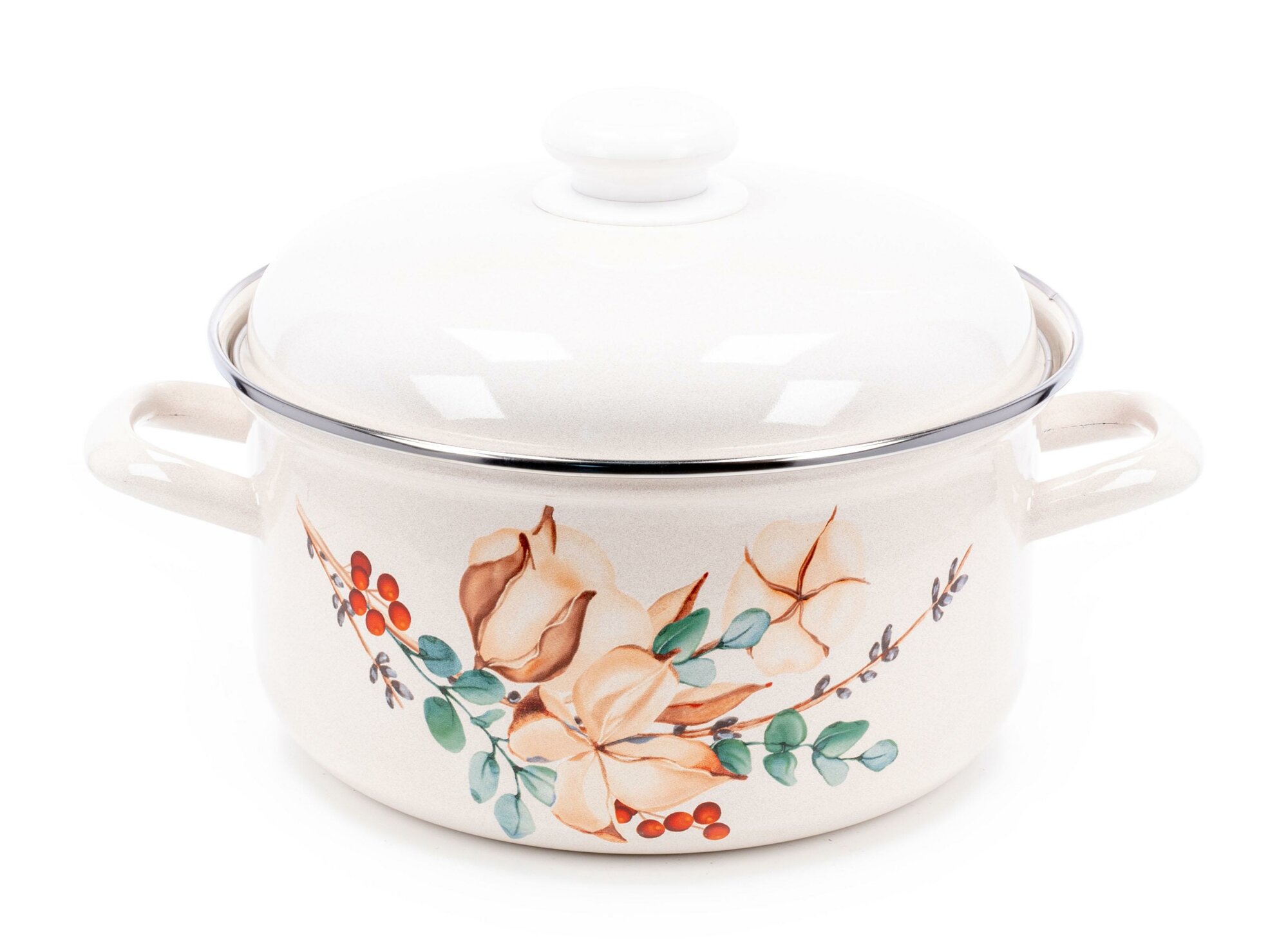 Кастрюля эмаль 3.0Л унесенные ветром низкая лысьва