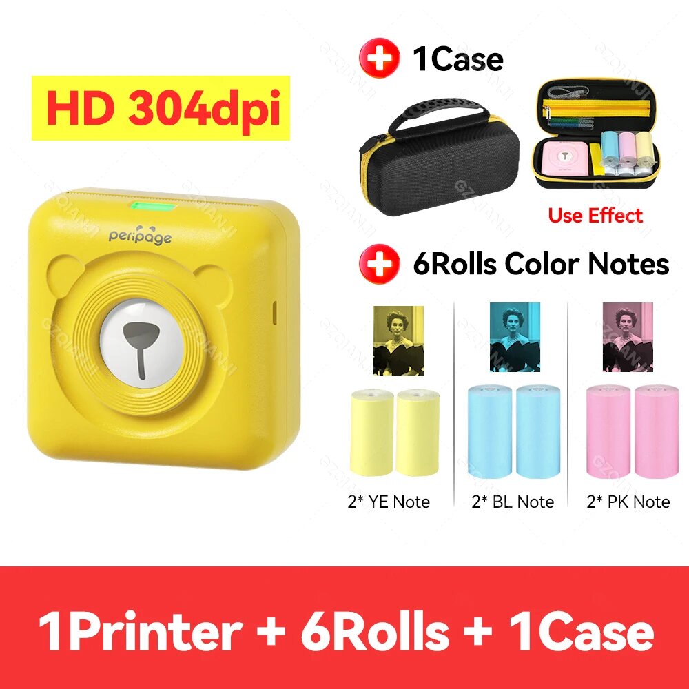 Термопринтер Peripage A6 желтый YE 1Case 6Roll CO