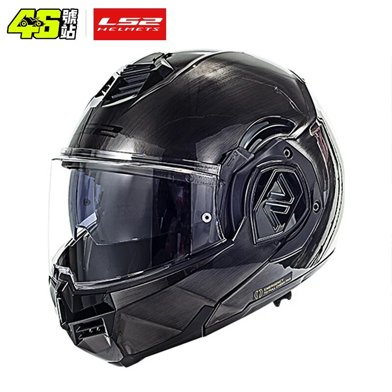 LS2 FF906 Advant Flip Up модульный шлем Мотоциклетный модульный шлем с Черный, XXXL, Glossy jeans