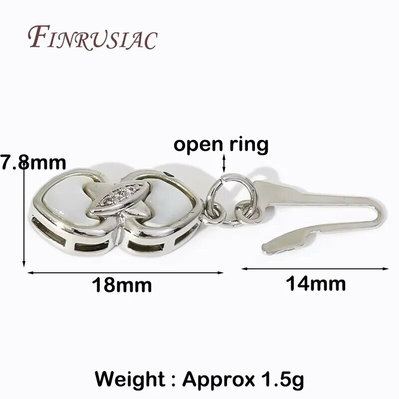 Замки для браслетов FINRUSIAC позолоченные 2 piece, Rhodium Plated