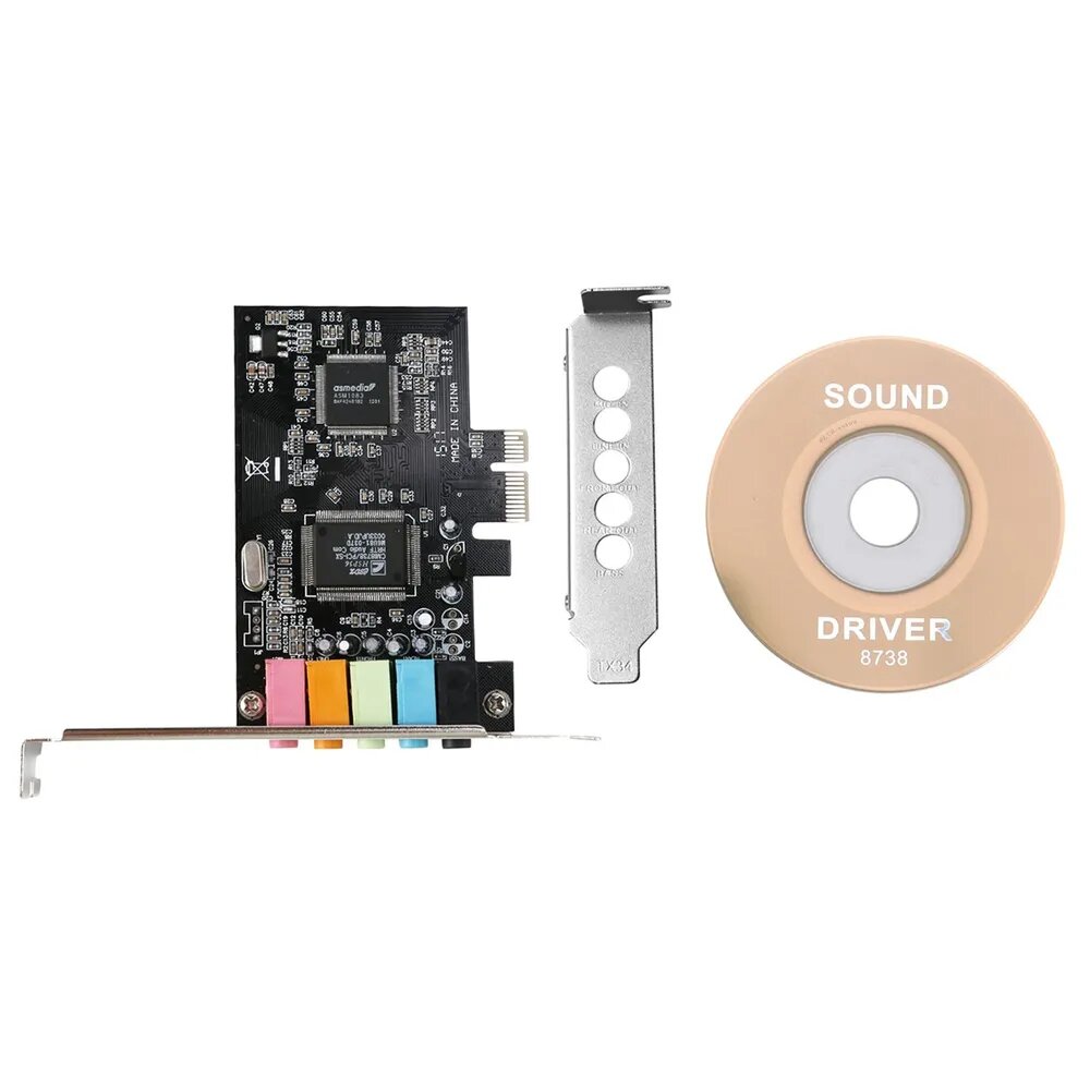 Звуковая карта PCIe 5.1, PCI Express Surround 3D Audio для ПК с высокой производительностью и низкопрофильным кронштейном