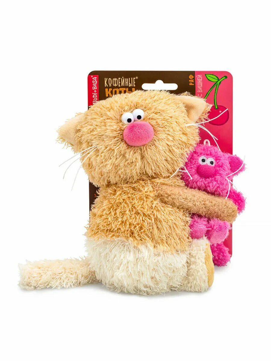 Игрушка мягкая Кофейные коты Сиропчики Котик Раф с Вишней 16