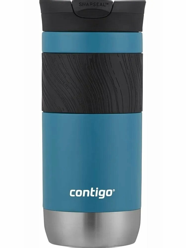 Contigo Термокружка Byron Pro SnapSeal термокружка 470 мл — вакуумная, герметичная, бирюзовая, 0.47 л