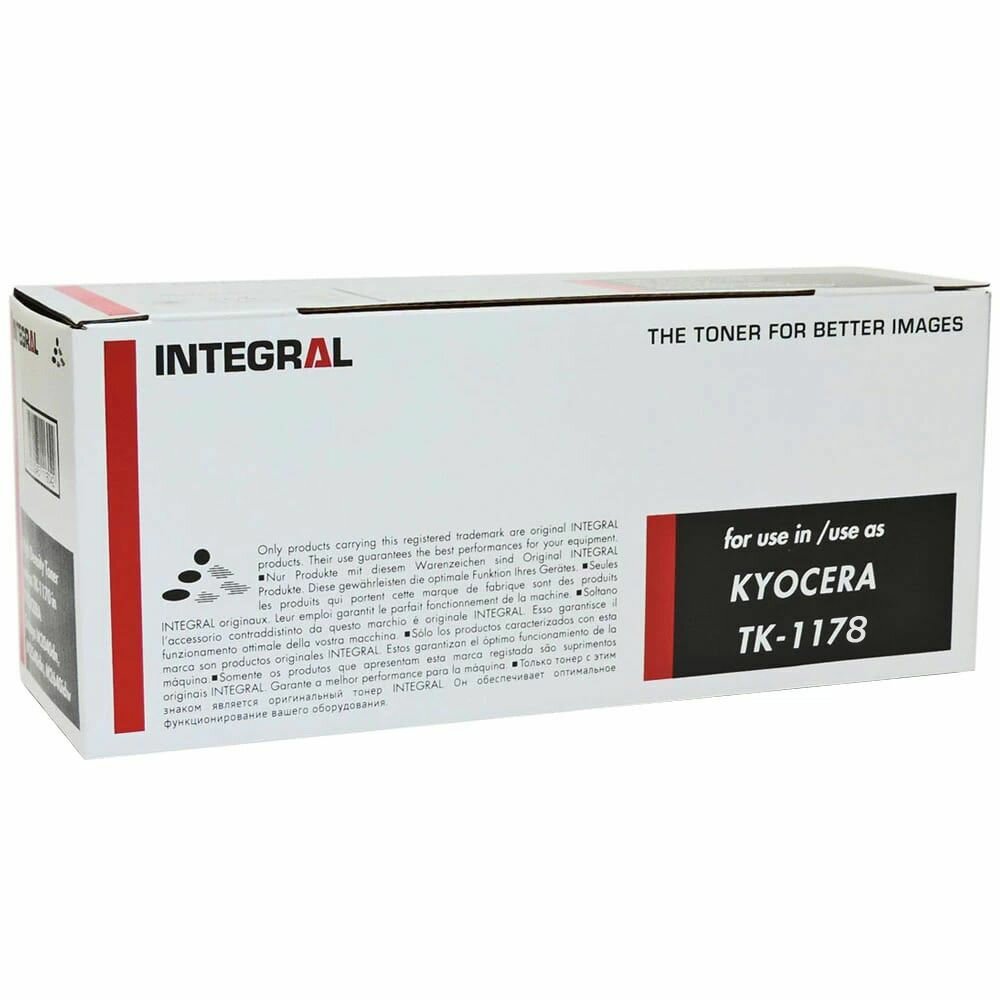 Тонер-картридж Integral TK-1178 черный, для Азии с чипом для Kyocera, 7200 стр.