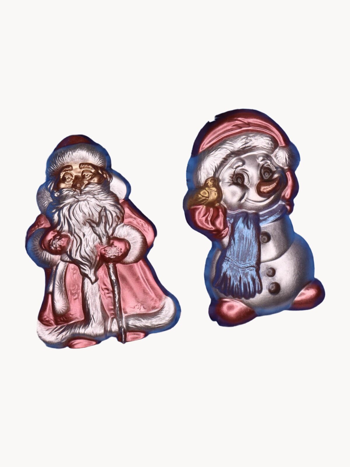 Набор из бельгийской глазури "Дед Мороз и Снеговик