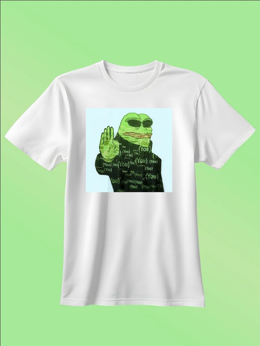 Футболка лягушка пепе матрица