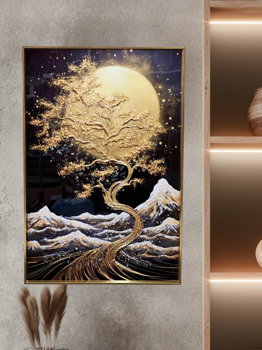 Картина на стену для интерьера 40х60 см Луна