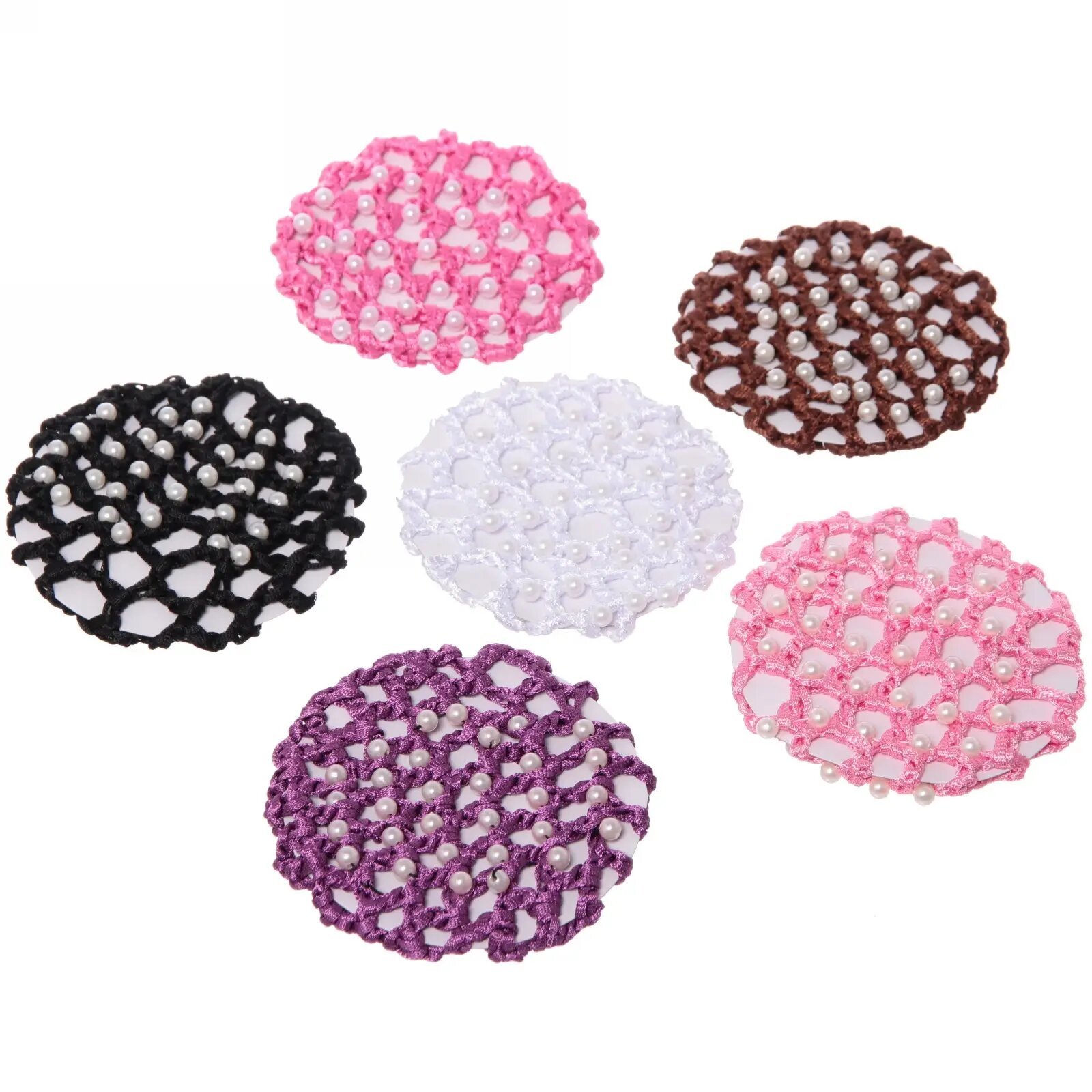 Сетка на пучок 1шт. «Ballet style - Жемчужинки», микс цветов, d-10см, удобство и стиль