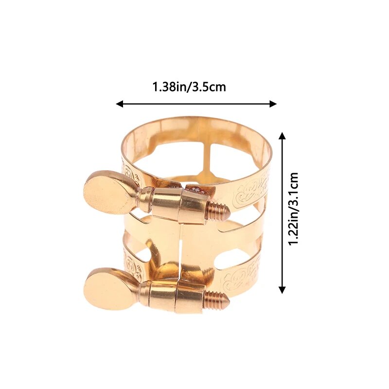 Лигатура для альт-саксофона Gmarty золотая медная