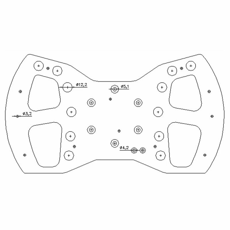 Панель рулевого колеса Sim Racing, Белый, Formula B1 Base 4MM