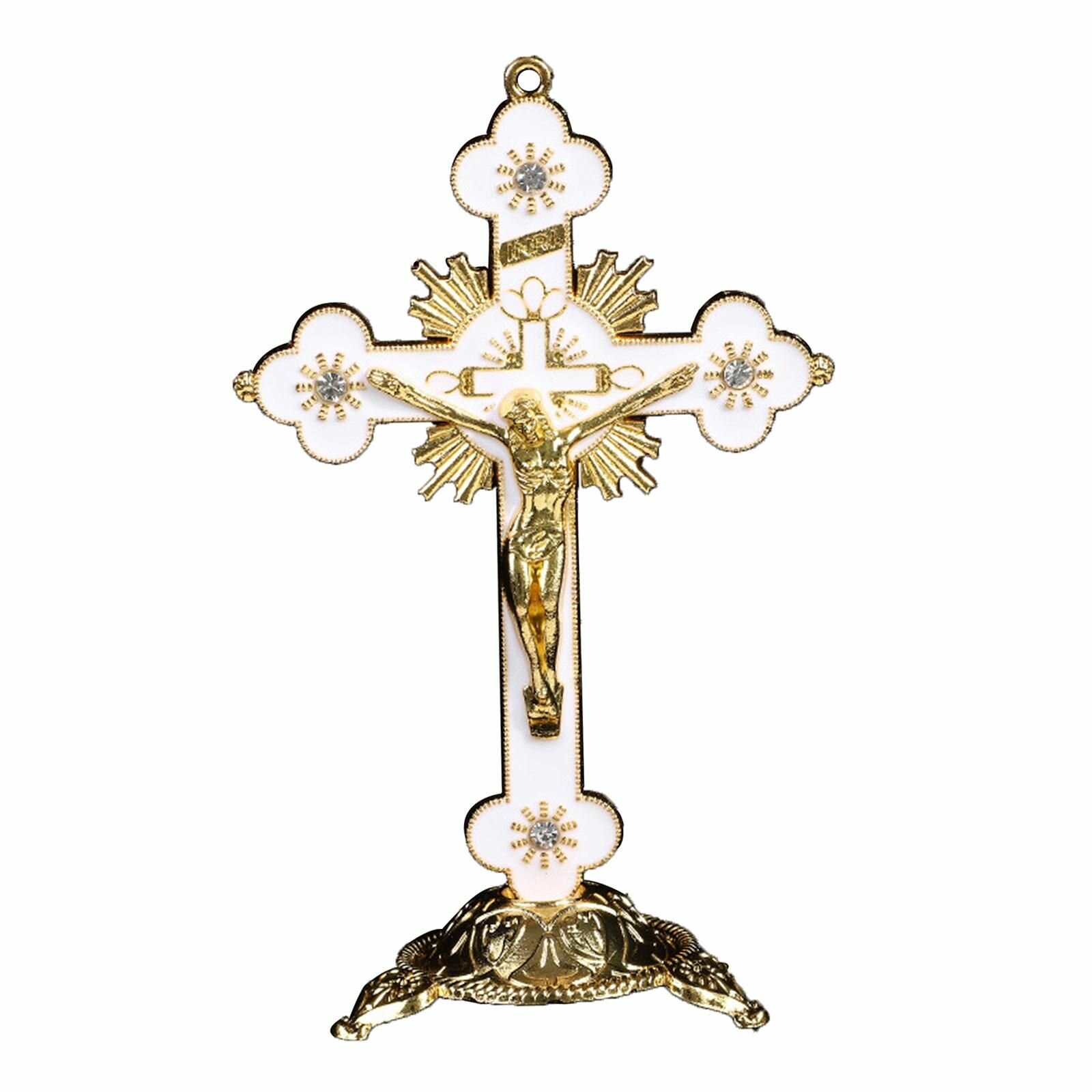 Распятие настенный крест, металлический стоячий крест декор 8,5x13,5 см