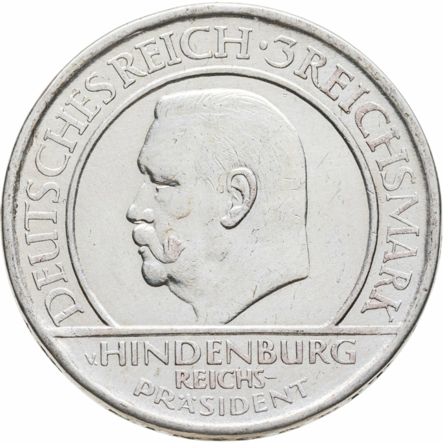 Германия 3 рейхсмарки reichsmark 1929 A 10 лет Веймарской конституции знак монетного двора "A" — Берлин, Серебро 500, в сохранности XF