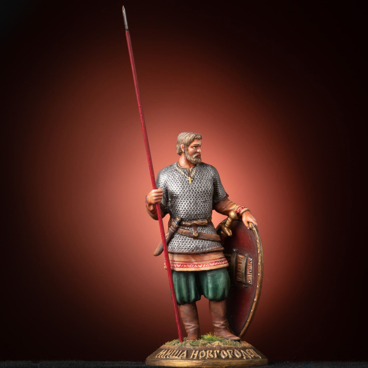 Оловянная миниатюра Миша Новгородец (Герои Невской битвы) (5.1-024)