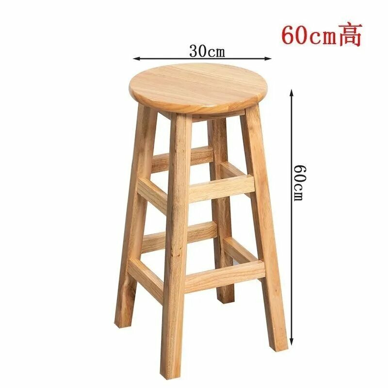 Барный стул Барный стул. Высокий стул, деревянный стул, табуретка округлой формы, 1 шт. SQNKJ