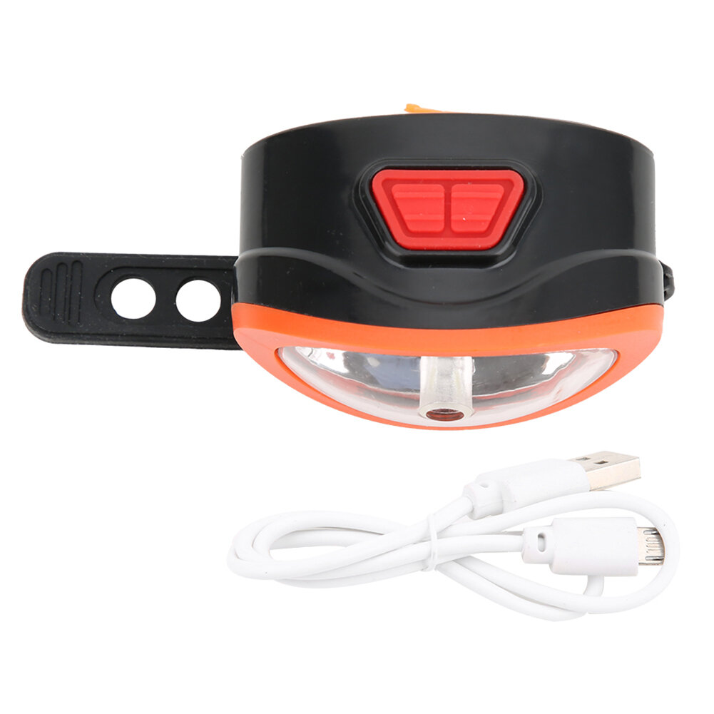 Передний фонарь велосипеда с USB-зарядкой, предупреждающий знак, подсветка фары, аксессуар для велоспорта.