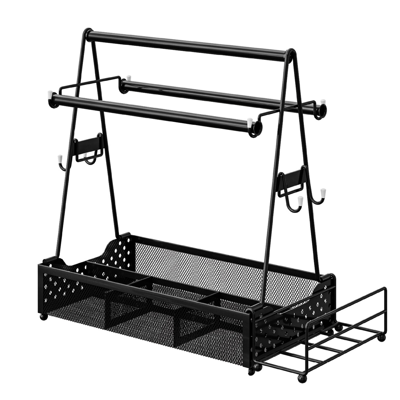 Портативный контейнер для гриля, контейнер для барбекю для уличного гриля, универсальный кухонный органайзер, стойка с держателем для бумажных полотенец, крючки для подвешивания и держатель для салфеток, принадлежности для гриля для кемпинга и пикника