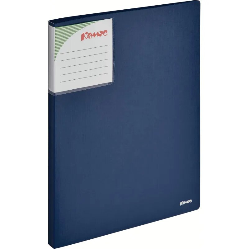 Папка с зажимом Комус Шелк синяя 328021