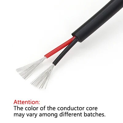 Многоядерный провод UL2464 черный/белый 2-10 жил 24AWG, 2 Cores, Black x1m