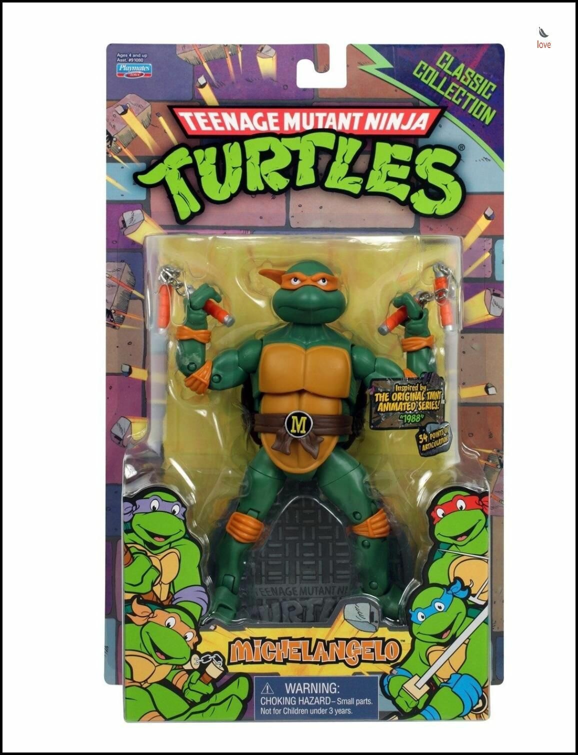 Фигурка Playmates Черепашки-Ниндзя Микеланджело 15 см 91084-sun jiaxin -enj