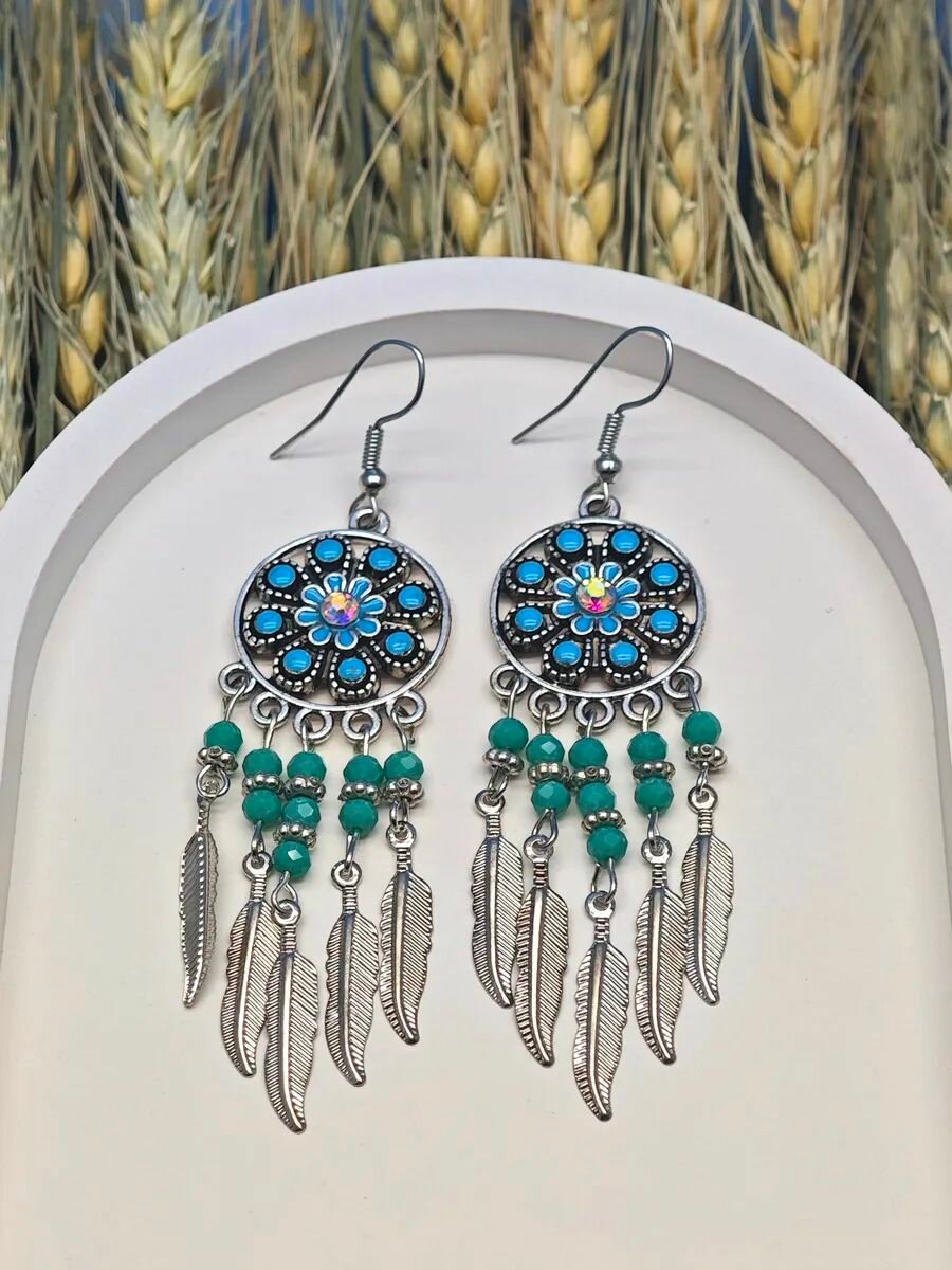 Серьги be self true, искусственный камень