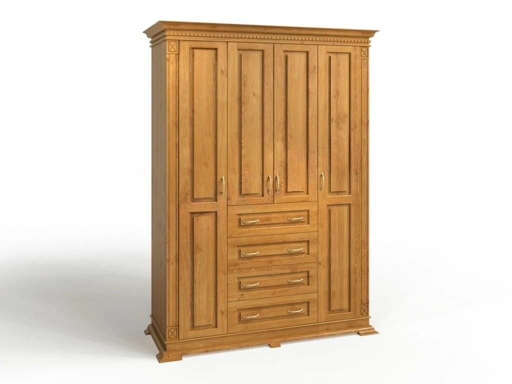 Шкаф Верди №207 из Массива сосны, 180х55х220 см, классический орех 2