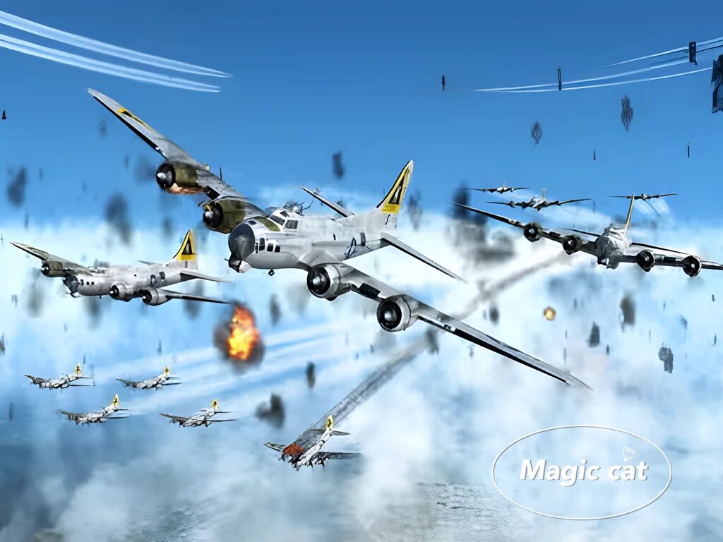 Картина из алмазной мозаики на подрамнике Круглые бриллианты 40х50см "самолет"