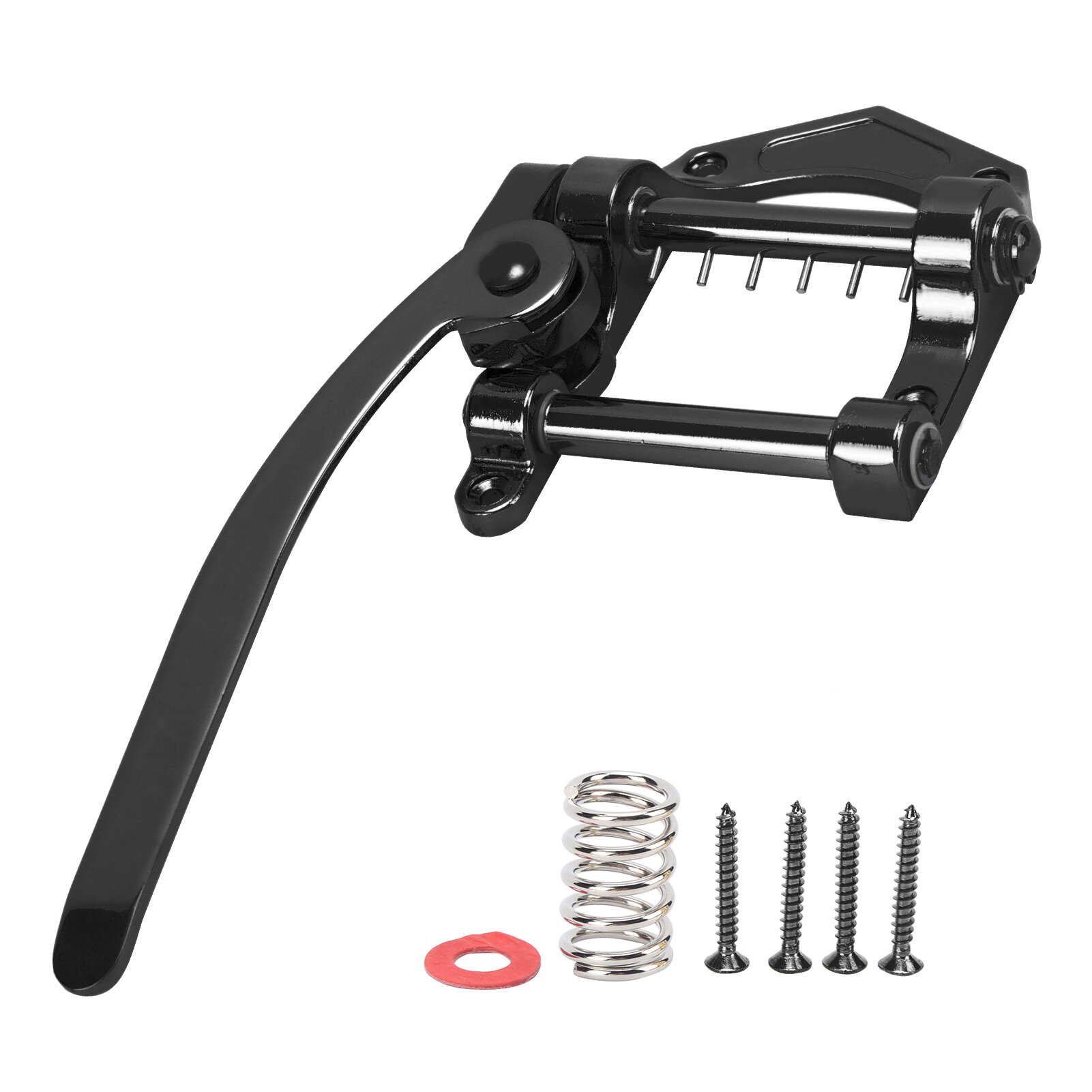 Вибрато-бридж, тремоло-блок, металлический хвостовик, большой качающийся стержень для электрогитары ES335, черный.