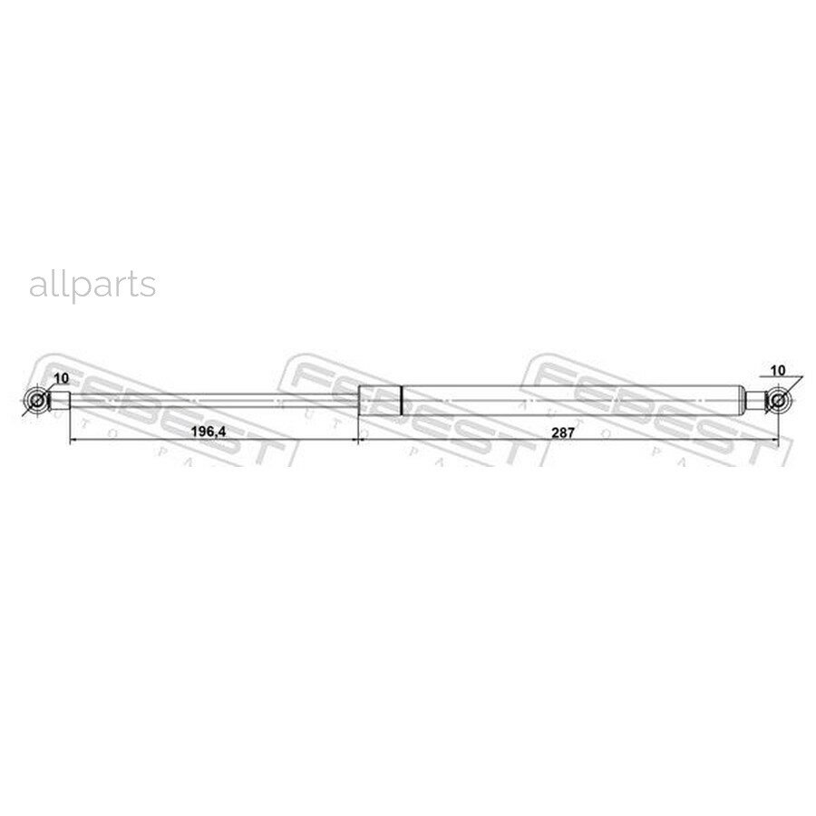 FEBEST 02117-002 Амортизатор багажника /355 N/