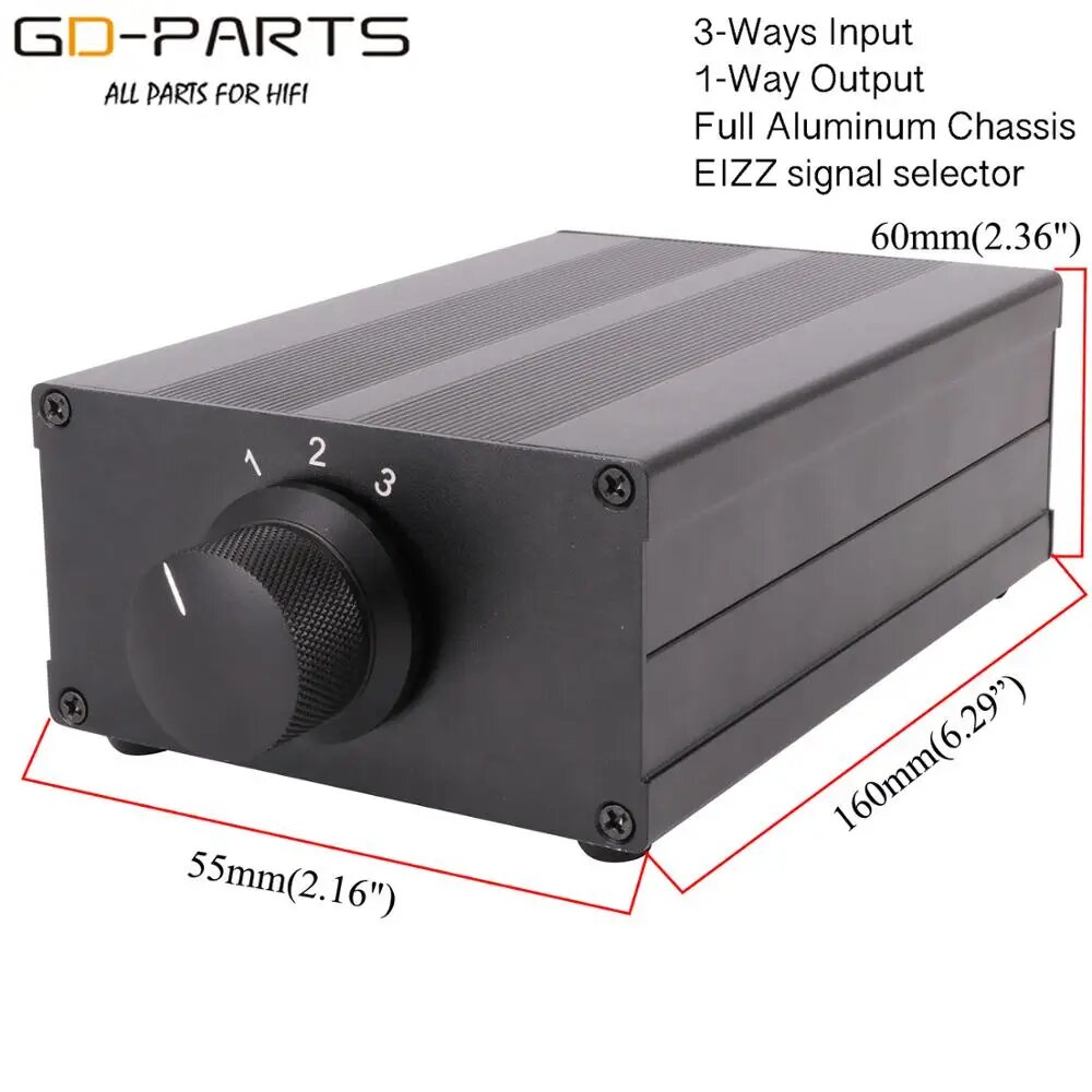 Аудиоселектор GD-PARTS 3 Ways-Black