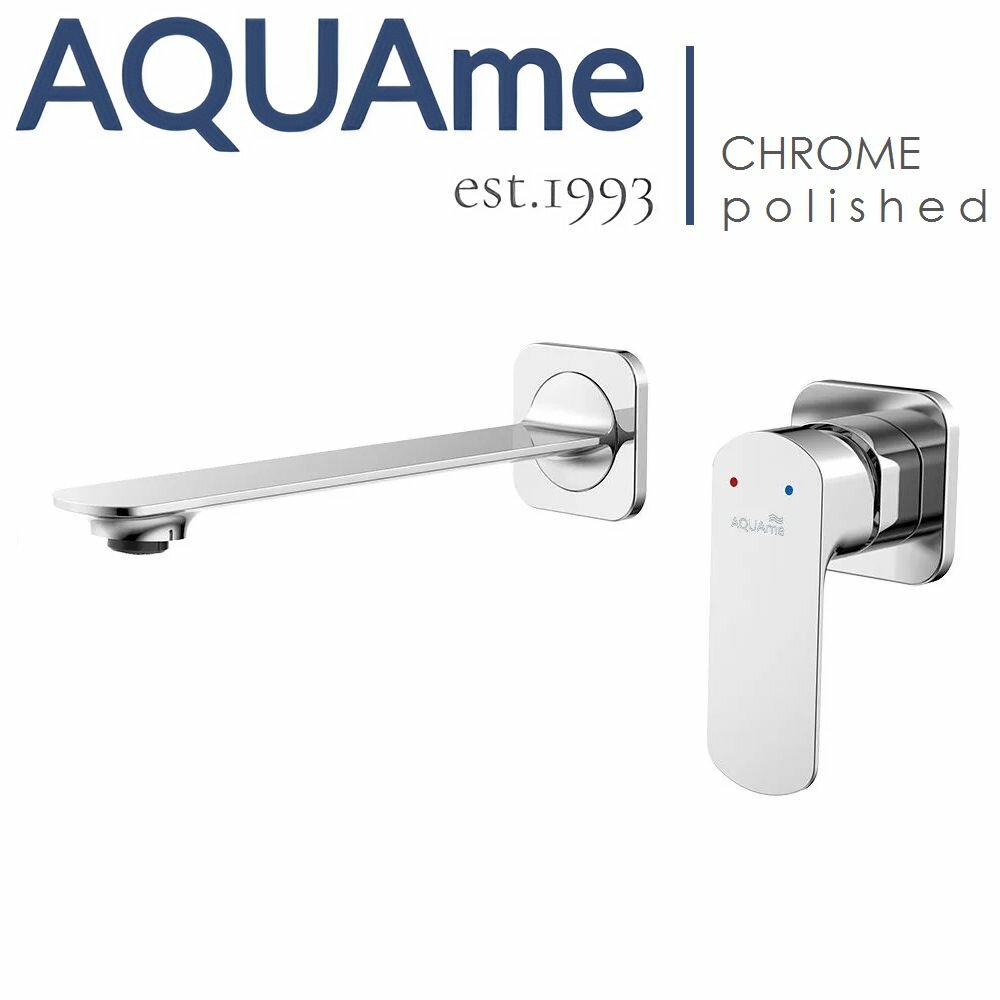 Смеситель для раковины на стену AQUAme Monza полированный хром AQM6315CR