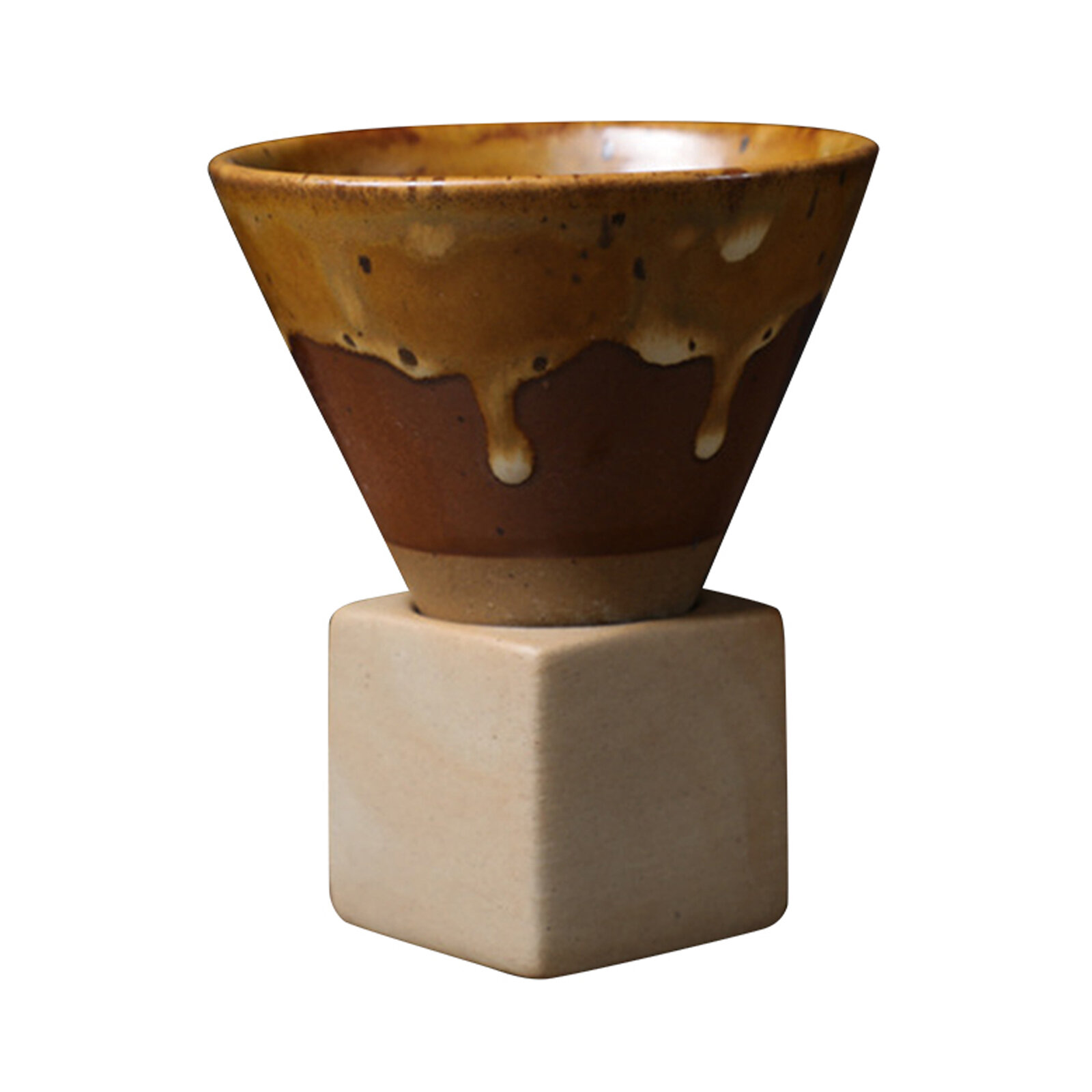 Японская керамическая кофейная кружка объемом 200 мл с подставкой, керамическая кружка для латте ручной работы для чая и кофе.