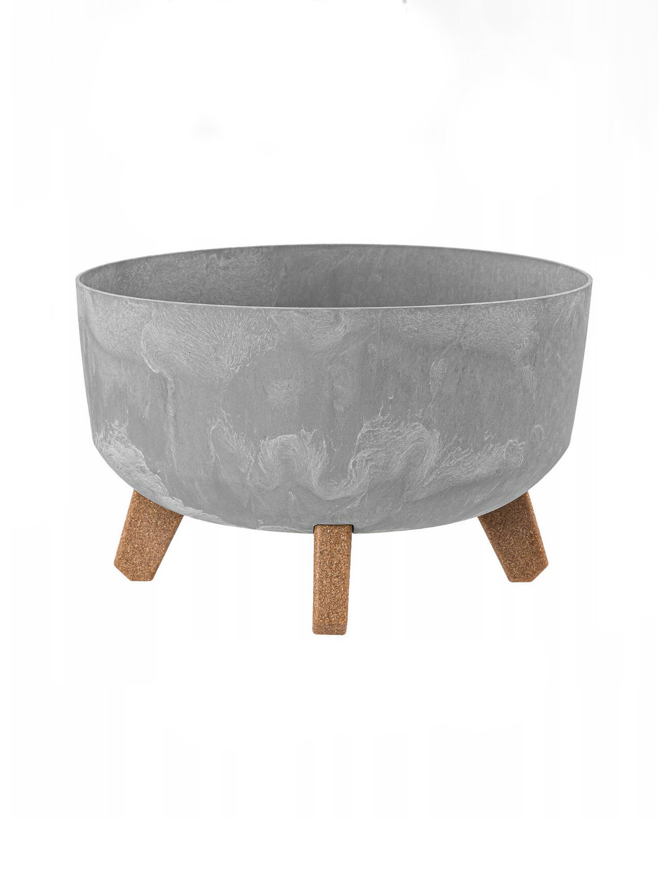 Кашпо для цветов Prosperplast GRACIA LOW на ножках, 28.5х17,7 см, 6,8 л, бетон