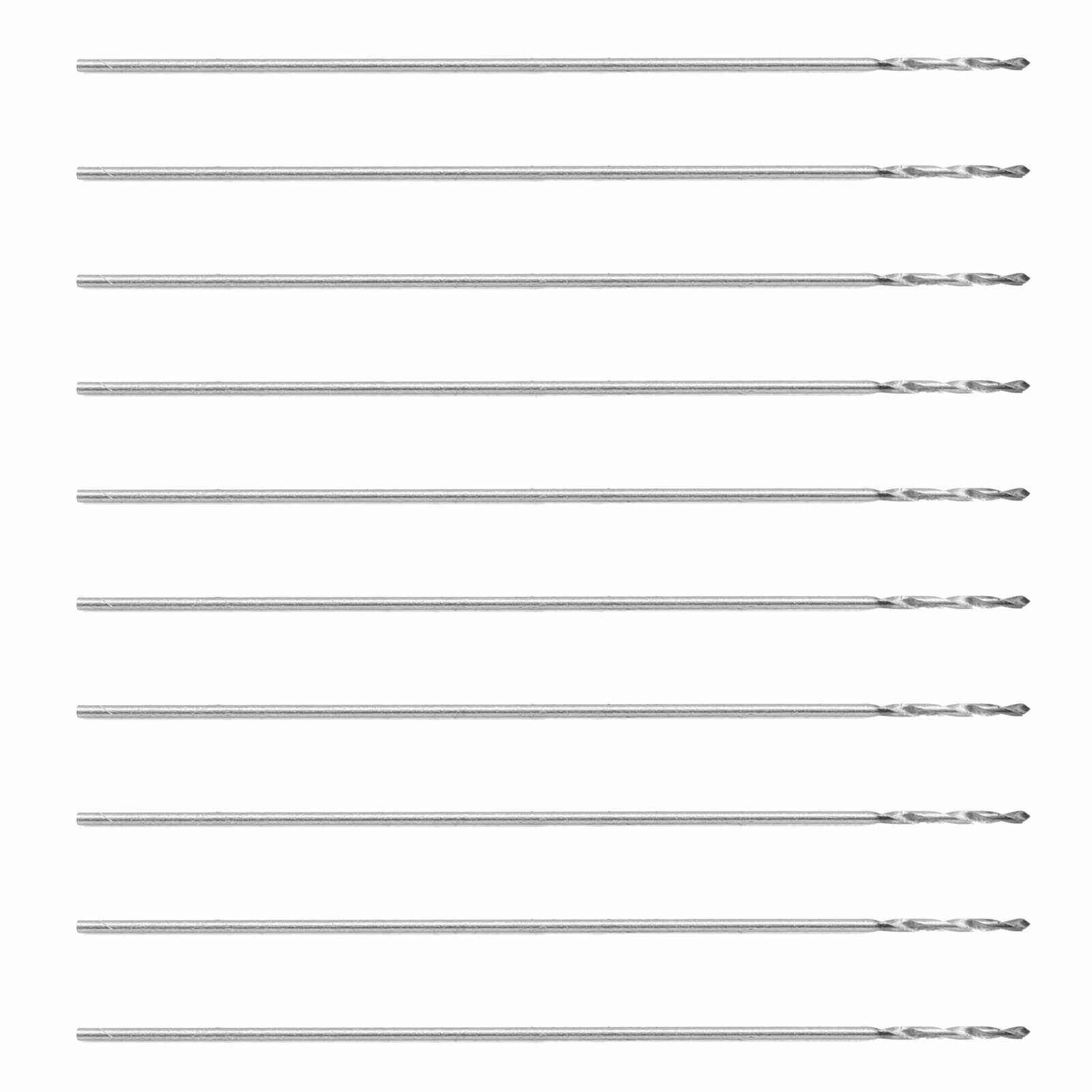 10 шт. спиральных сверл с прямым хвостовиком, маленькие, для сверления отверстий диаметром 0,3 мм (K10).
