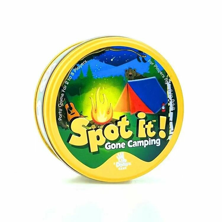 Настольная игра Доббль/ Дубль Spot it! Gone Camping- отличное развлечение для всей семьи и забавный подарок на Рождество!