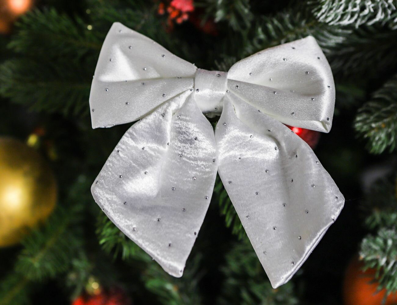 Бант для декорирования кьяро, кремовый, 17х16 см, Дю Эссе Кристмас (Due Esse Christmas) XNA24005581