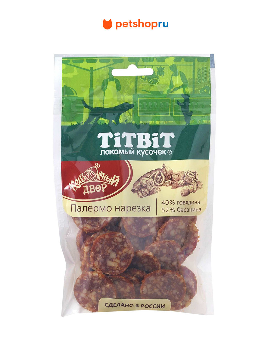 TiTBiT Лакомство для собак Колбасный двор Нарезка Палермо, 80г