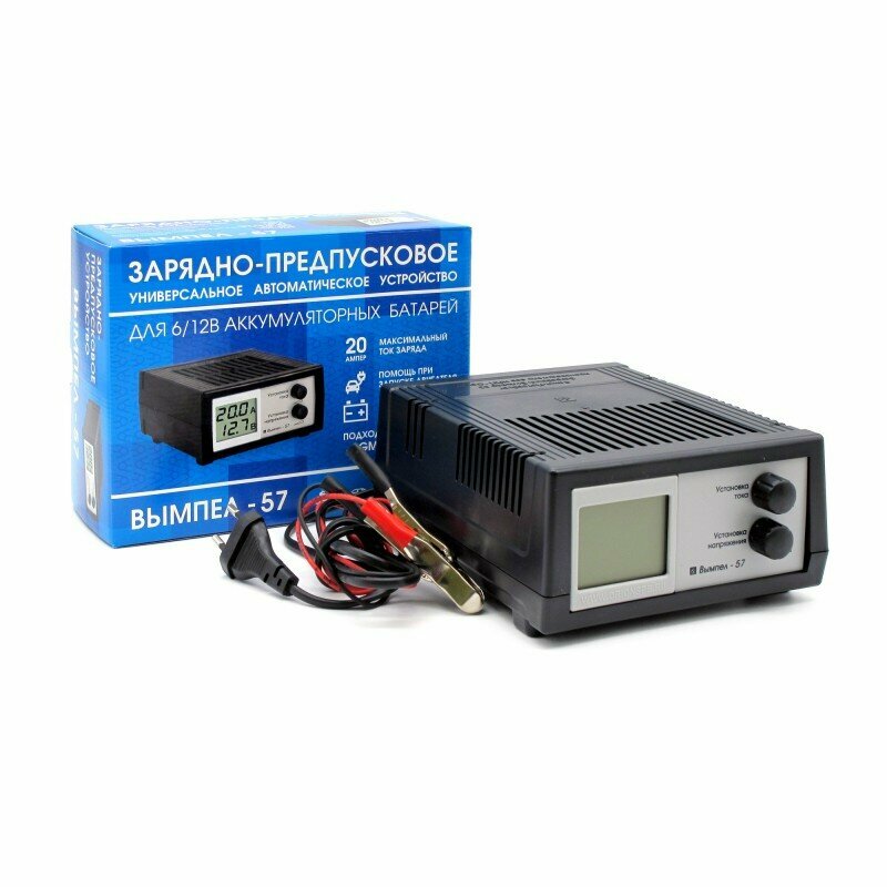Зарядное устройство Вымпел-57 (автомат 0-20А 7,4-18В сегментный ЖК индикатор)