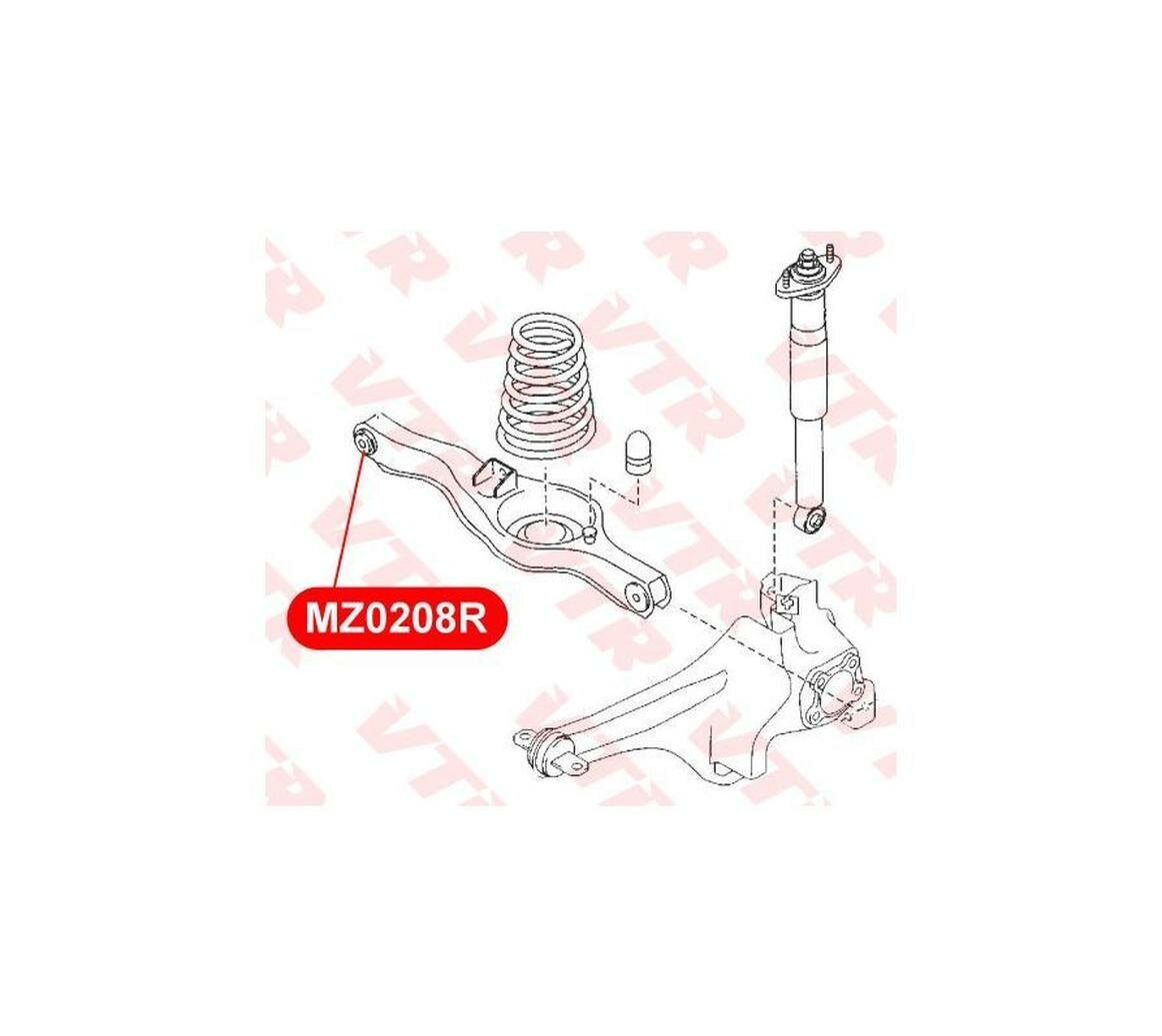 Сайлентблок рычага для автомобилей Vtr MZ0208R (комплектующие и запчасти для авто)