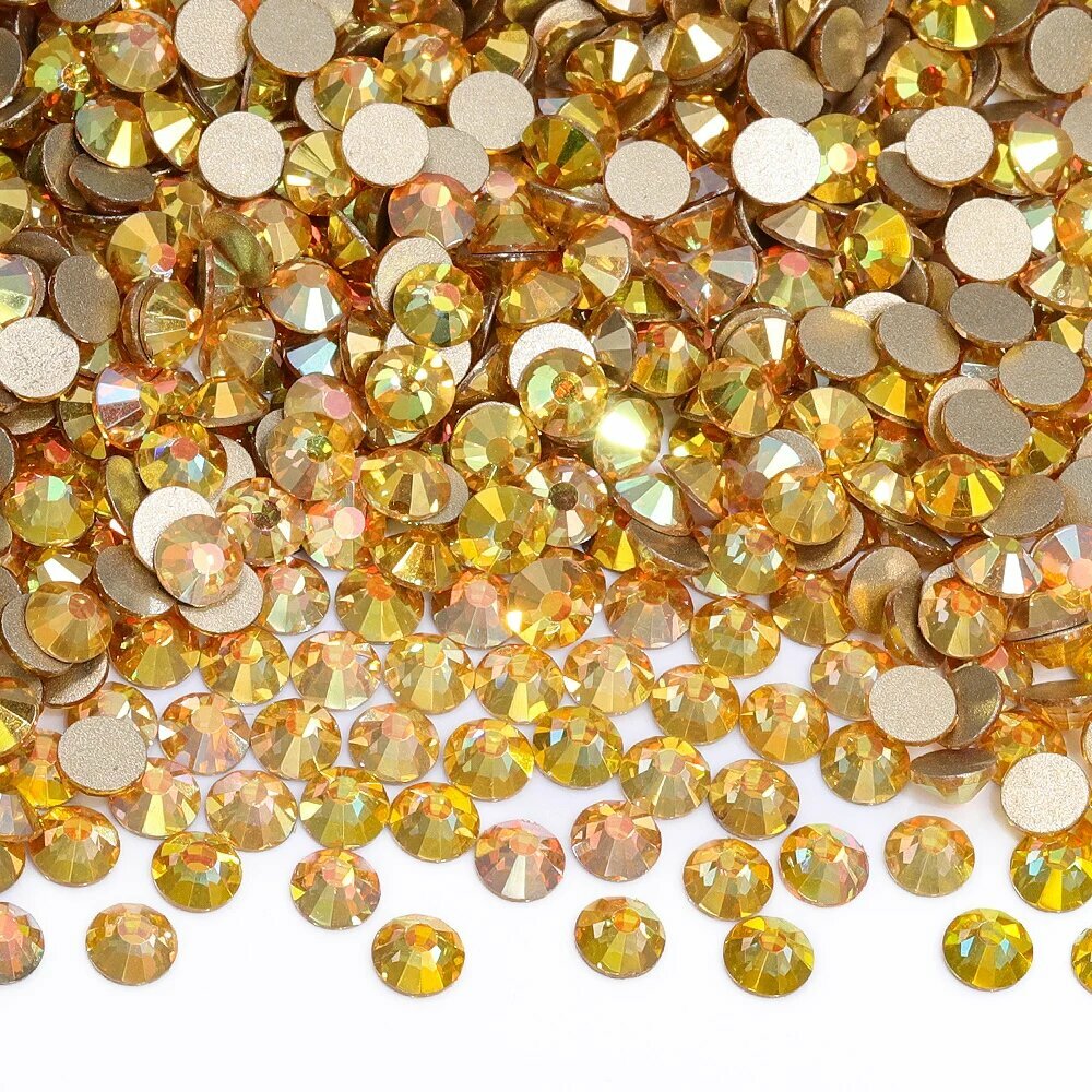 Кристаллы QIIY SS3-SS30 дымчатый топаз для декорирования SS20 1440PCS, Metal Sunlight