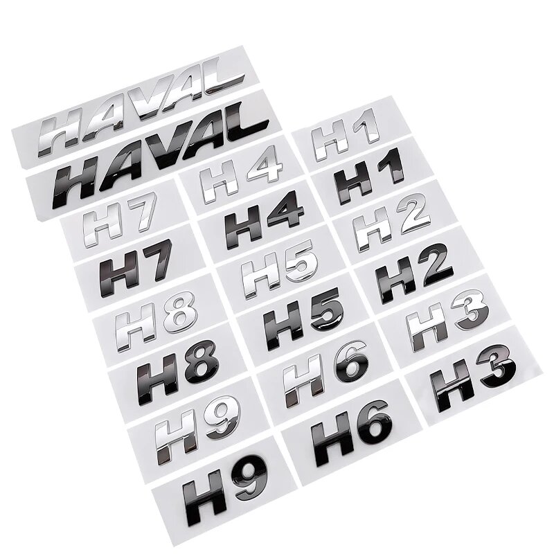 1 шт. ABS для HAVAL H1 H2 H3 H5 H6 H7 H8 H9 логотип автомобиля задний багажник эмблема значок кузова боковые буквы наклейки Стайлинг автоаксессуары