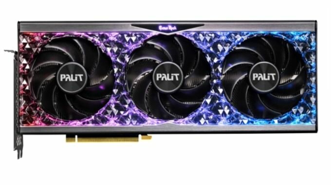 Видеокарта Palit GeForce RTX 4080 GameRock OC (NED4080S19T2-1030G) - PCI-E 4.0, 16 ГБ, GDDR6X, 256 бит, DisplayPort x3, HDMI, GPU 2210 МГц