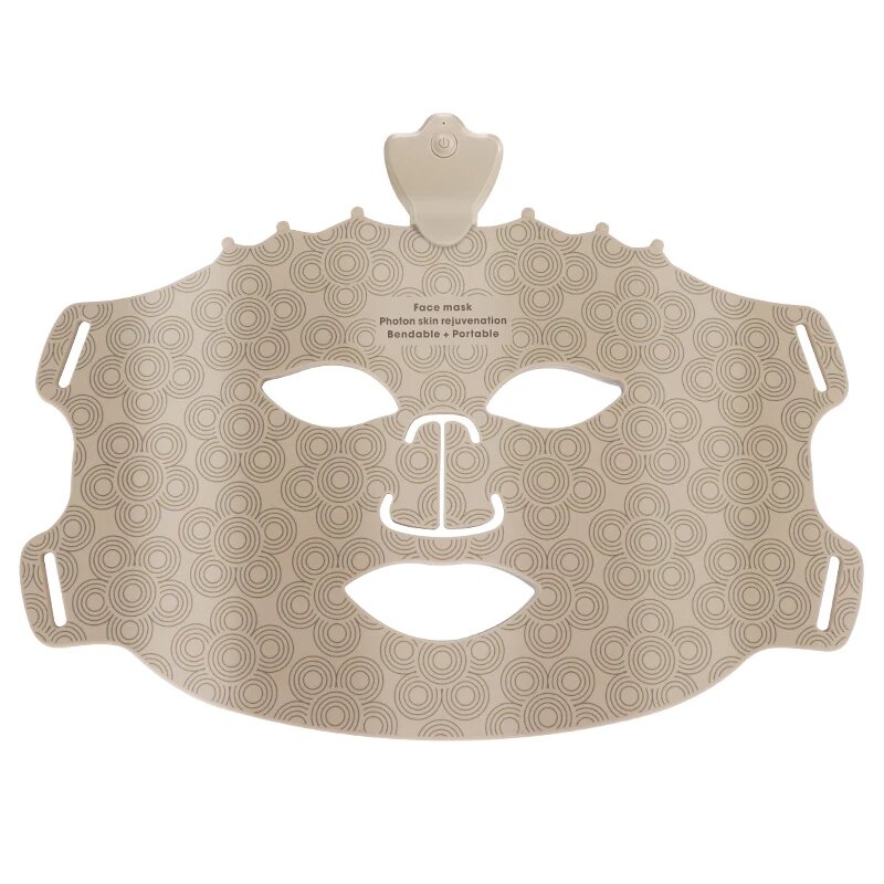 Светодиодная маска для лица Светотерапия 7 цветов Силиконовая маска Анфас 240 ламп с бусинами Беспроводная фотонная маска для терапии красным светом