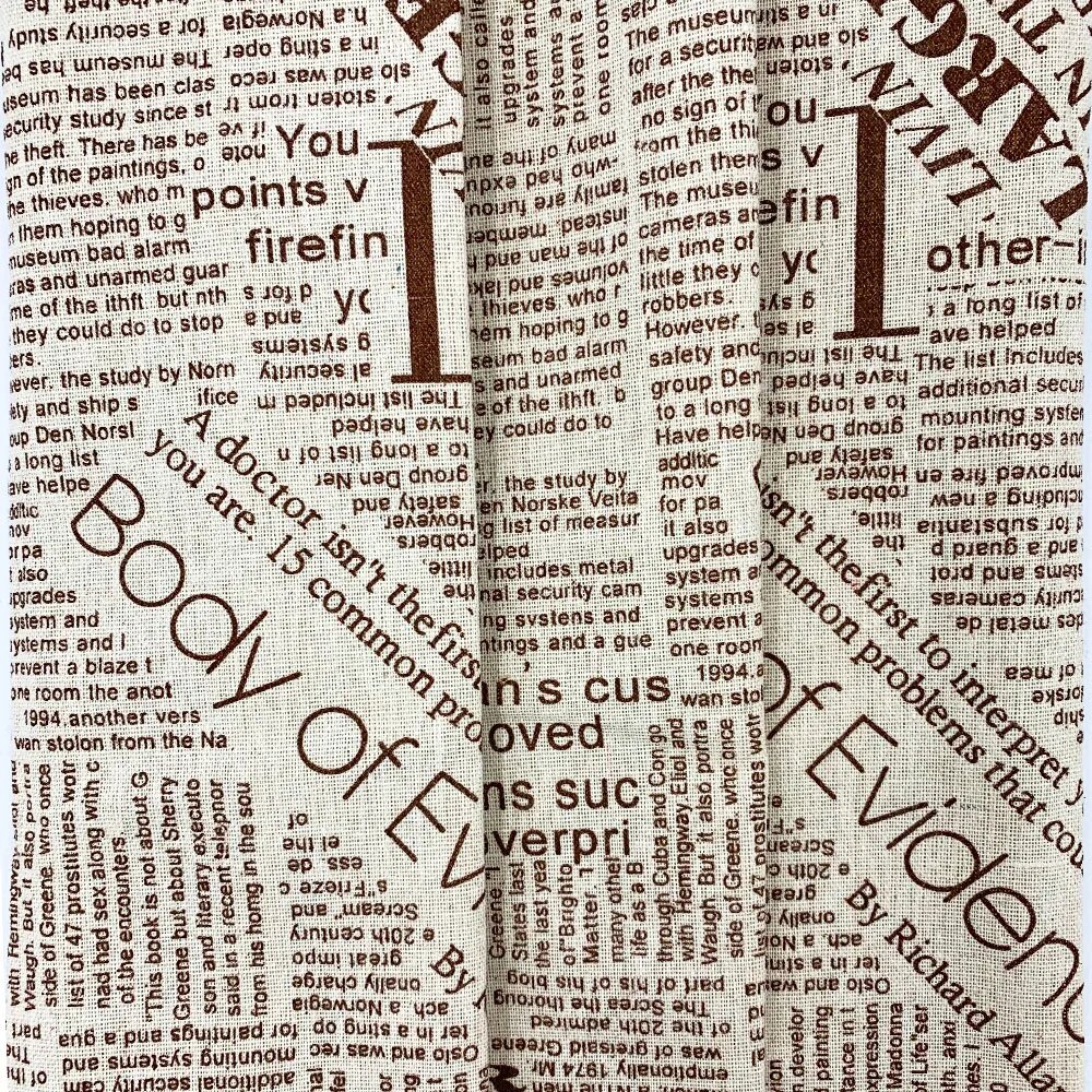 Ретро газетная хлопковая льняная ткань с принтом, устойчивая к истиранию, сделай сам, ручное шитье, одеяло, скатерть, текстиль, материал для домашнего декора