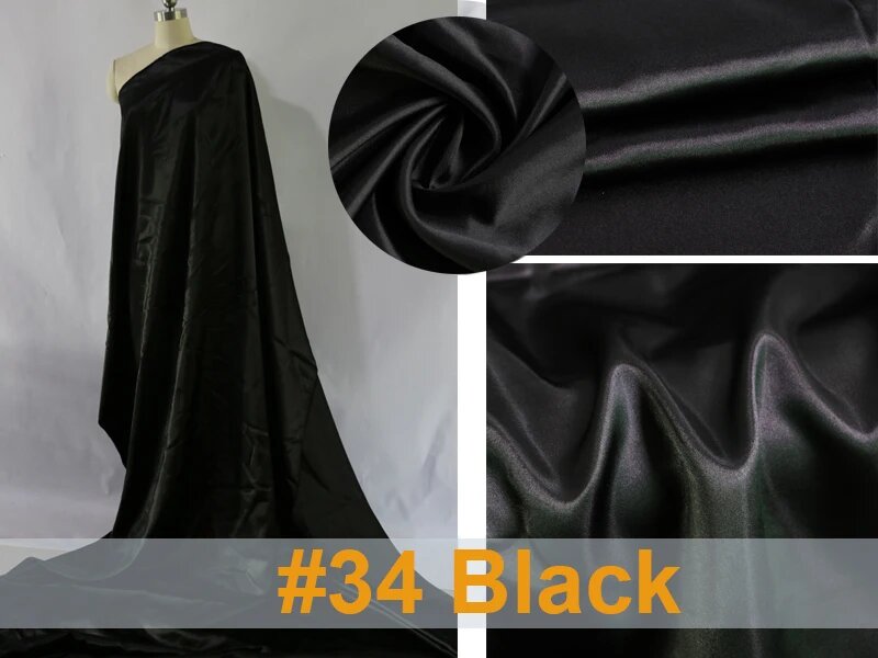 FABRIC SHIPPER Атлас 100% Полиэстер Белый Черный